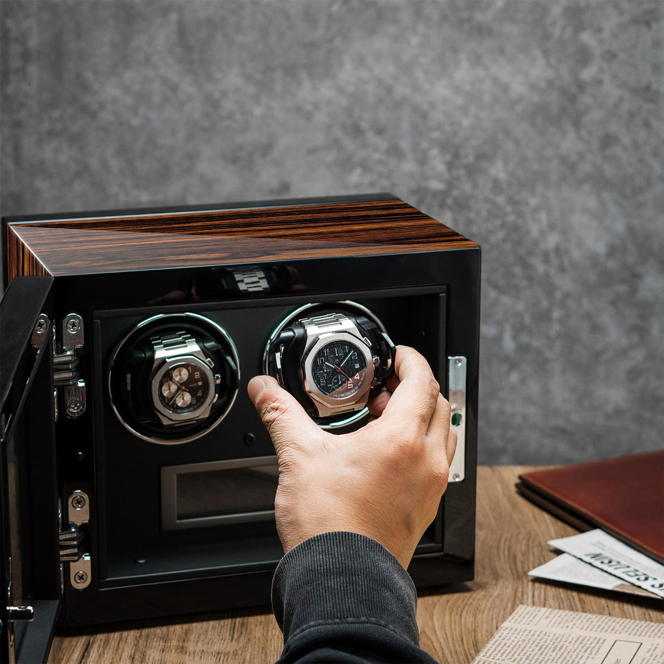 Virtuoso 2-Watch Winder | Handcrafted Wood | Enigwatch